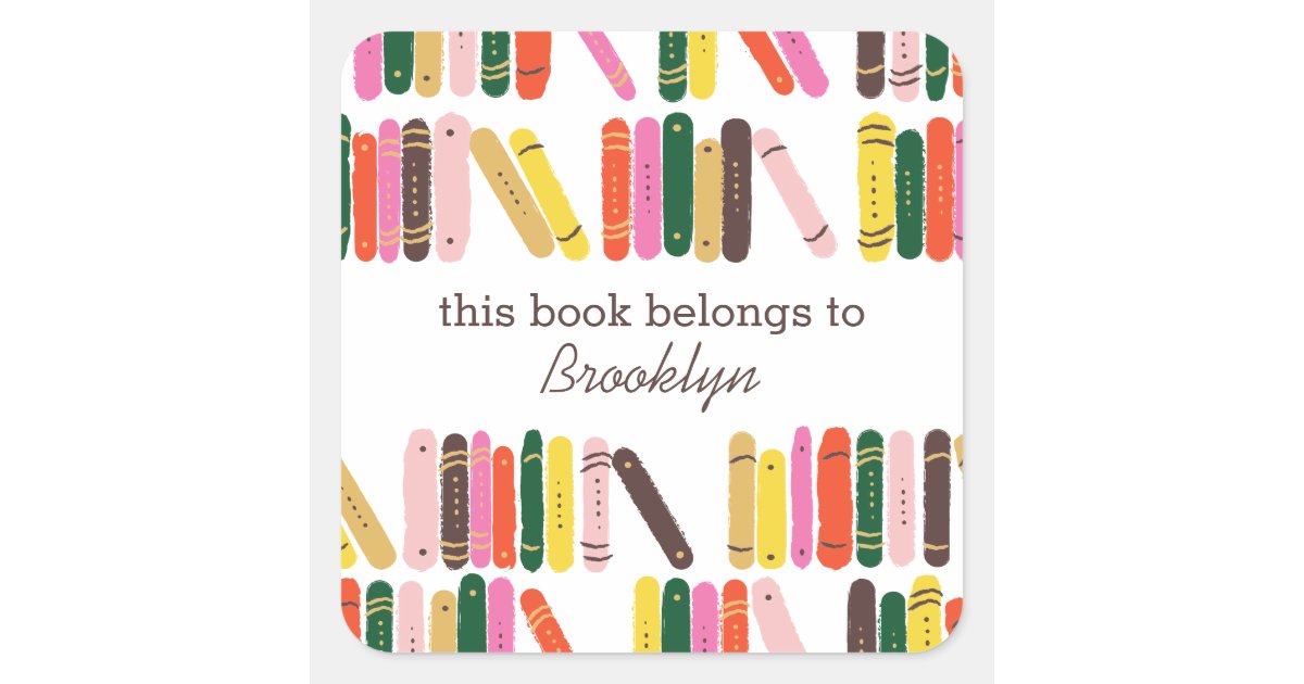 Bookworm Book Label | Zazzle