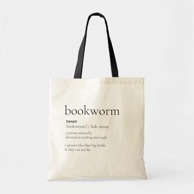 bookworm book lover tote bag | Zazzle
