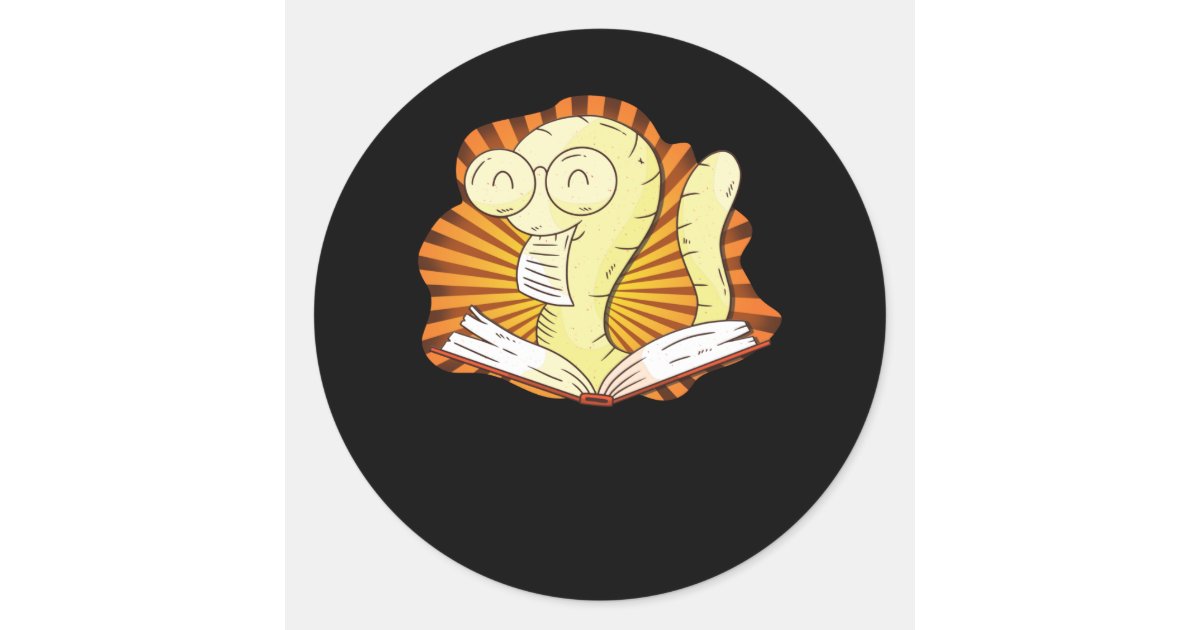 Bookworm Classic Round Sticker | Zazzle