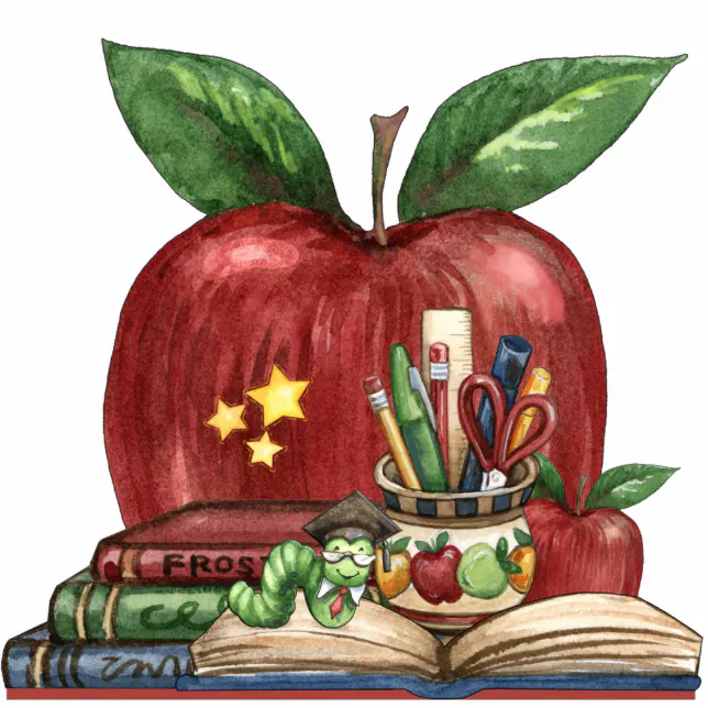 Bookworm for the Teacher's Desk - SRF Cutout | Zazzle