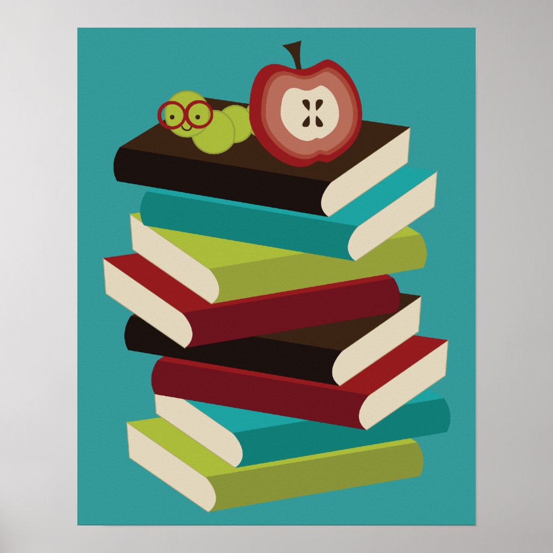 Bookworm Poster | Zazzle