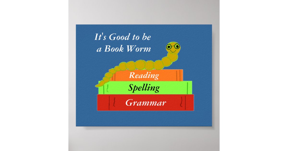 Bookworm Poster | Zazzle