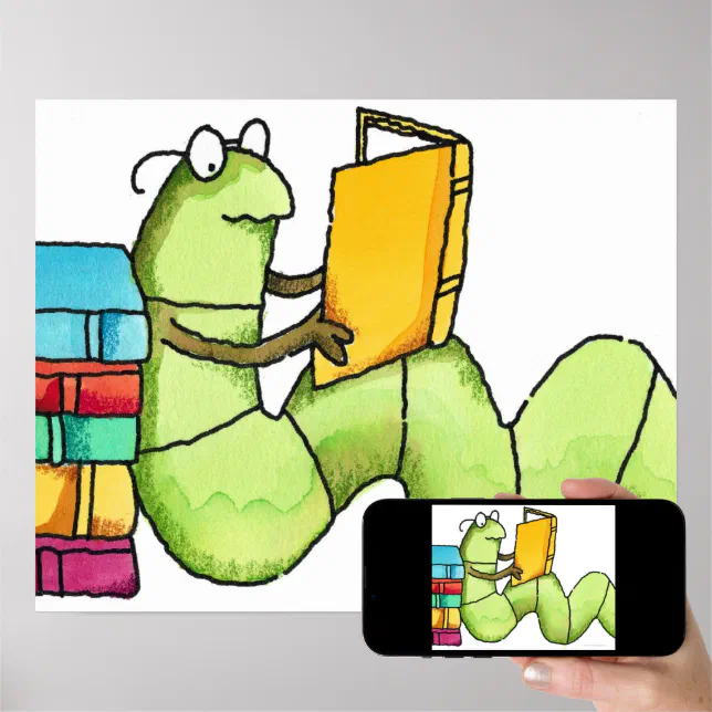 Bookworm Poster | Zazzle