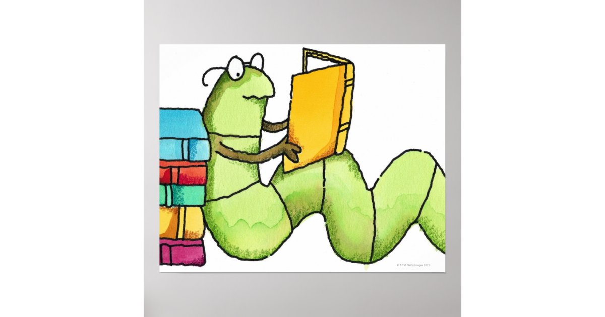 Bookworm Poster | Zazzle