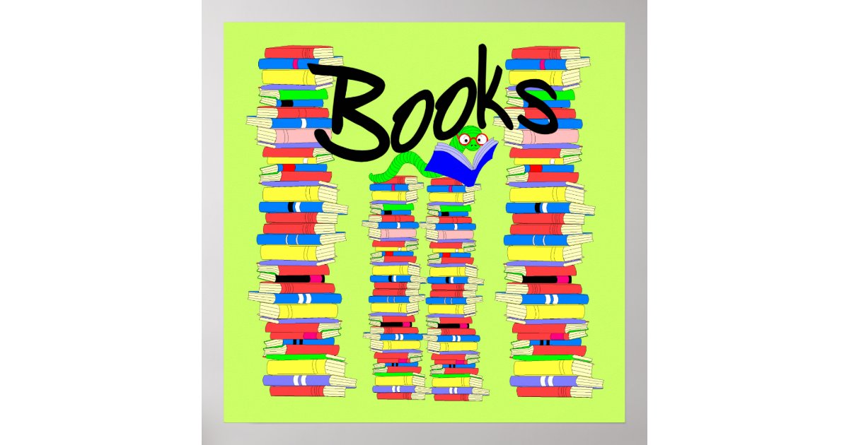 Bookworm Poster | Zazzle