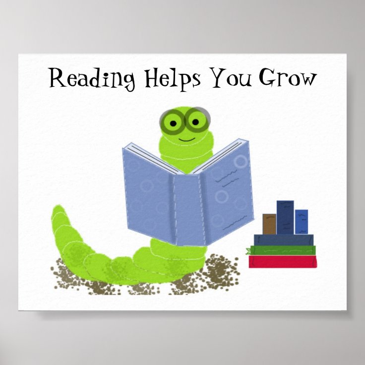 Bookworm Poster | Zazzle