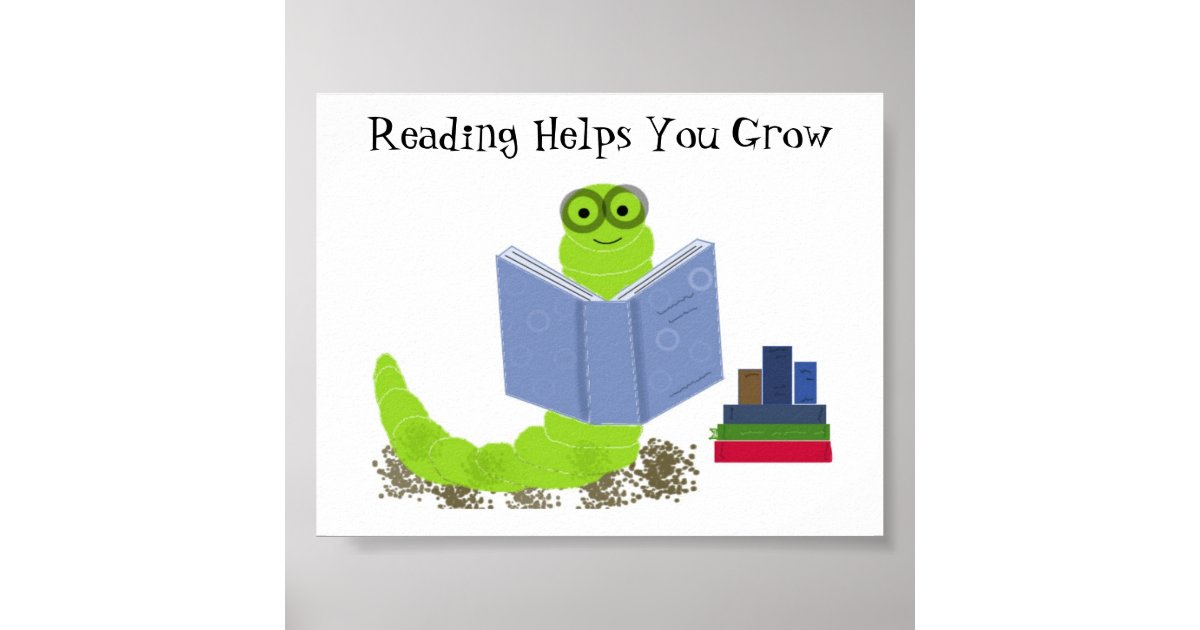 Bookworm Poster | Zazzle