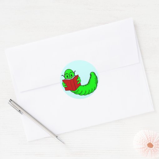 Bookworm Sticker | Zazzle