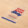 Boom Boom Baby 4th July Patriotic Baby Shower Acrylic Invitations | Zazzle