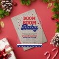 Boom Boom Baby 4th July Patriotic Baby Shower Acrylic Invitations | Zazzle