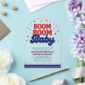 Boom Boom Baby 4th July Patriotic Baby Shower Acrylic Invitations | Zazzle