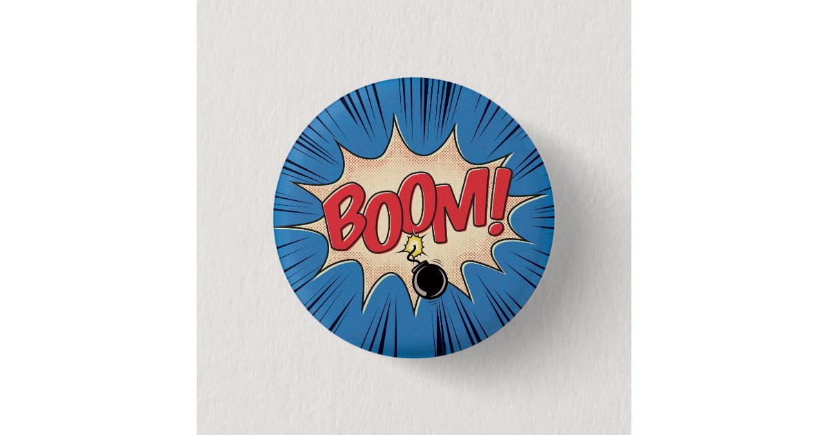 Boom! Button | Zazzle