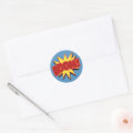 Boom! Classic Round Sticker | Zazzle