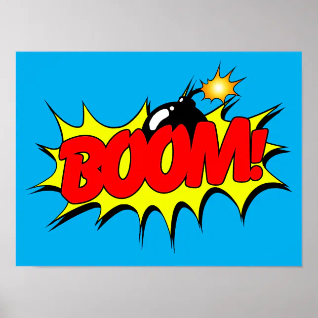 Boom - Comic Sign / Poster | Zazzle