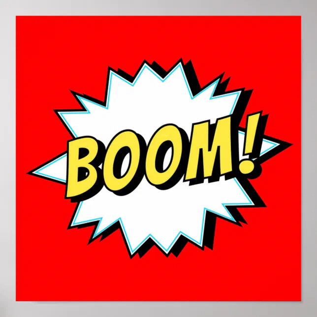 Boom comic strip poster | Zazzle