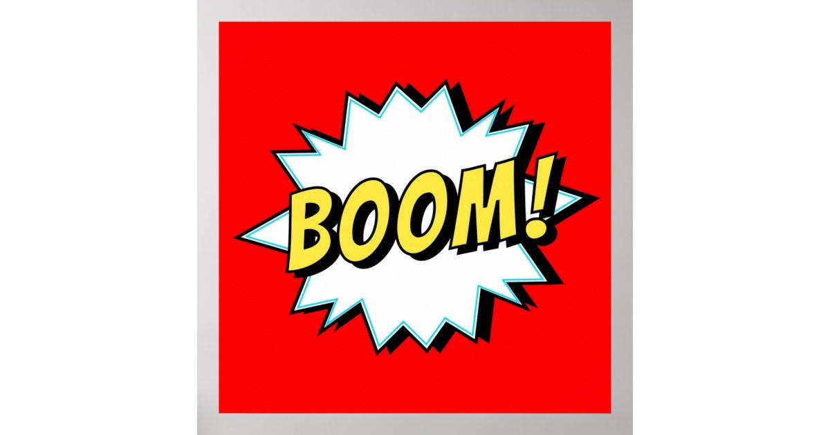 Boom comic strip poster | Zazzle