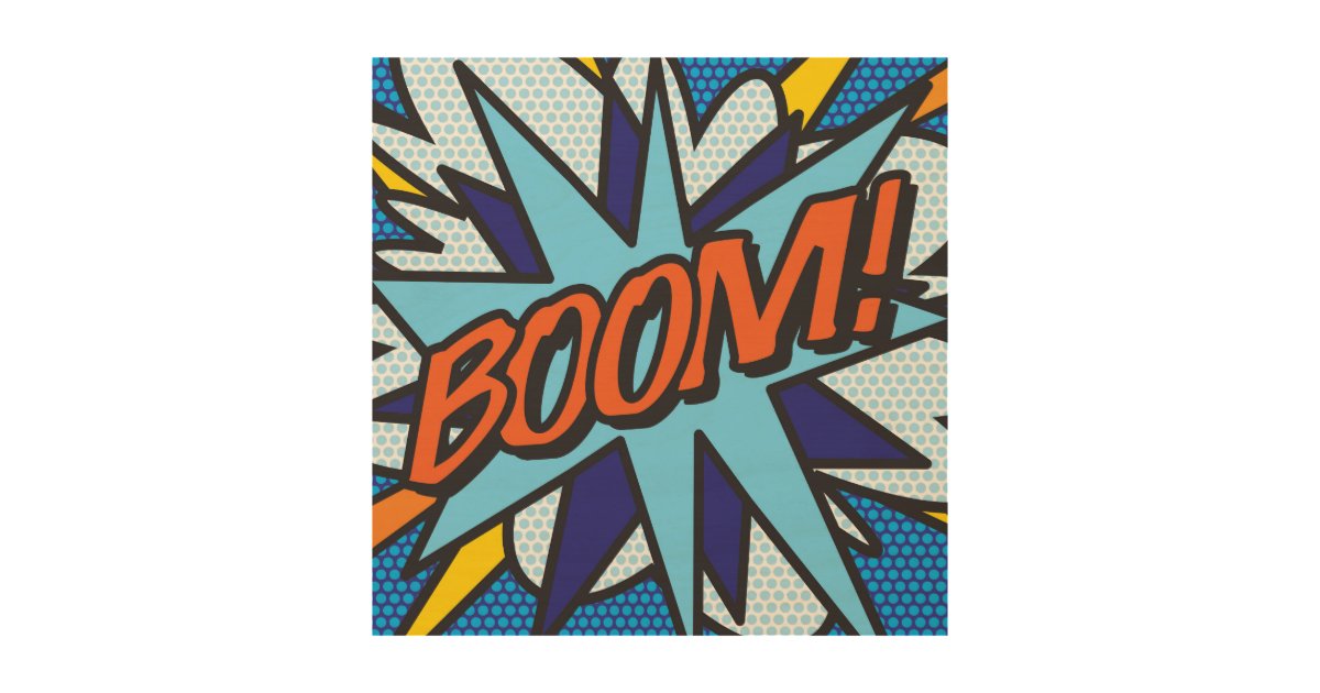 BOOM Fun Retro Comic Book Pop Art | Zazzle