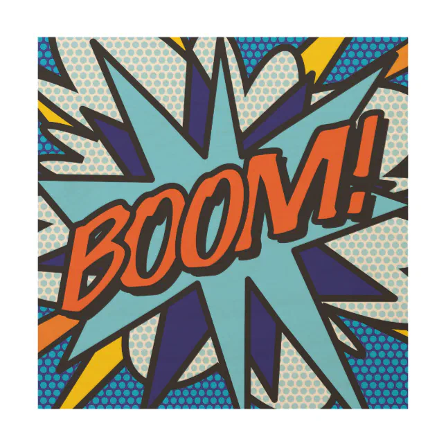 BOOM Fun Retro Comic Book Pop Art | Zazzle