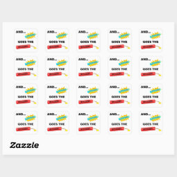 Boom Goes the Dynamite Square Stickers | Zazzle