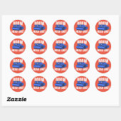Boom Head Shot Classic Round Sticker | Zazzle