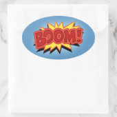 Boom! Oval Sticker | Zazzle