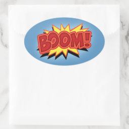 Boom! Oval Sticker | Zazzle