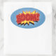 Boom! Oval Sticker | Zazzle