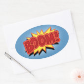 Boom! Oval Sticker | Zazzle