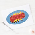 Boom! Oval Sticker | Zazzle
