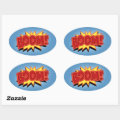 Boom! Oval Sticker | Zazzle