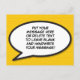 BOOM Your Message Speech Bubble Fun Retro Announcement Postcard | Zazzle
