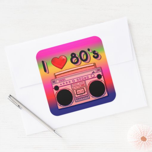 Boombox 80's Retro Stickers | Zazzle