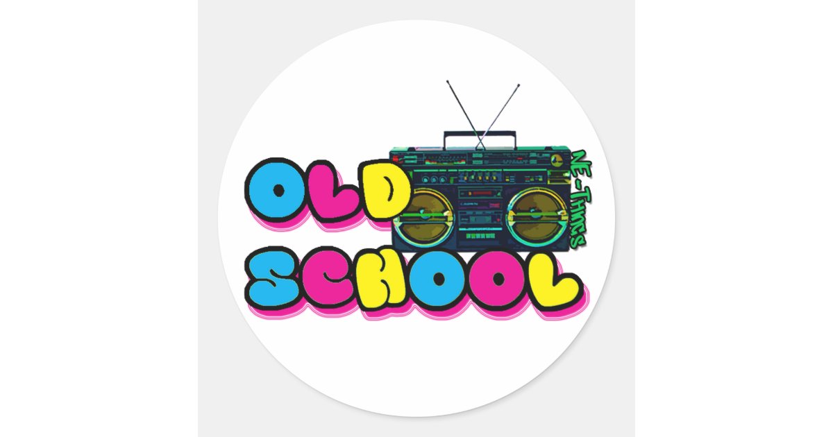 Boombox Classic Round Sticker | Zazzle