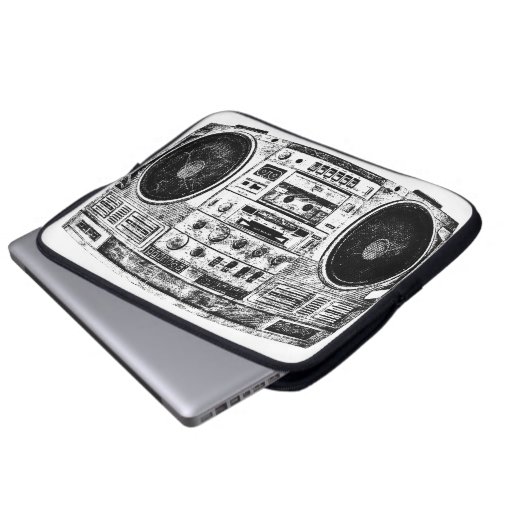 Boombox graffiti laptop sleeve | Zazzle