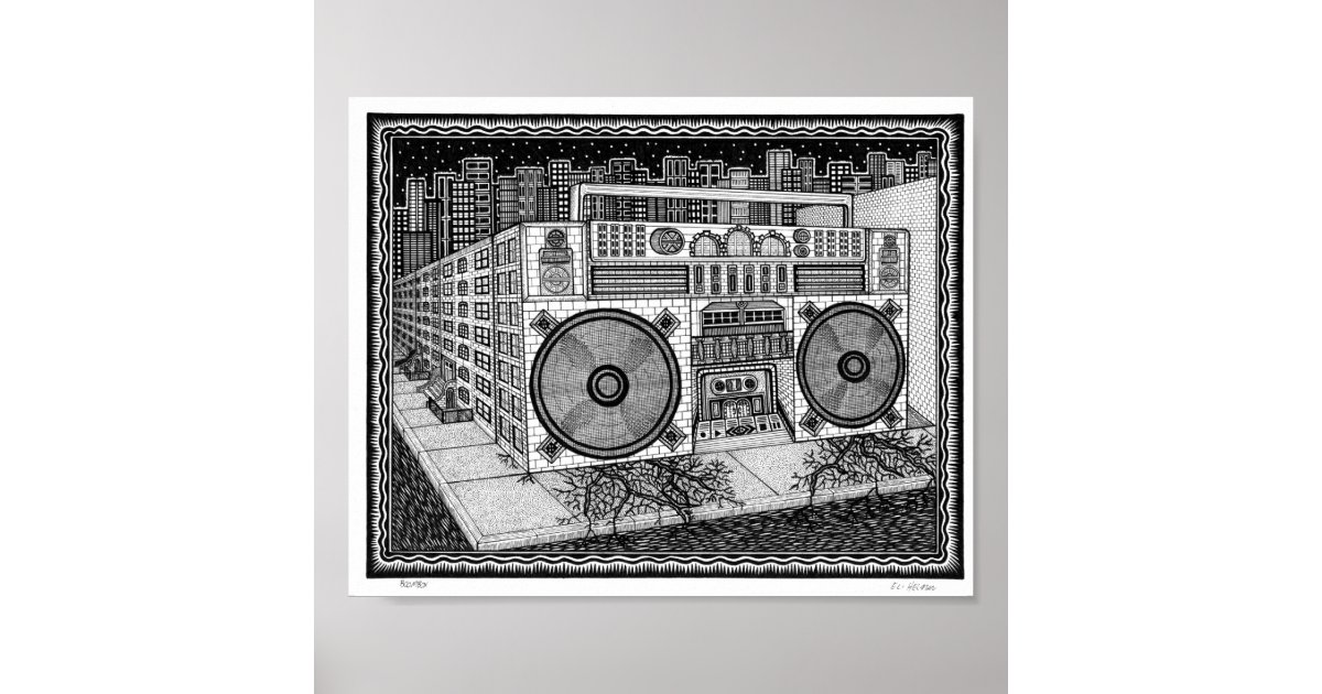 Boombox Poster | Zazzle