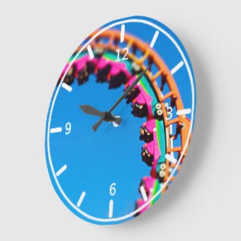 Boomerang Roller Coaster Worlds of Fun, KC Large Clock | Zazzle
