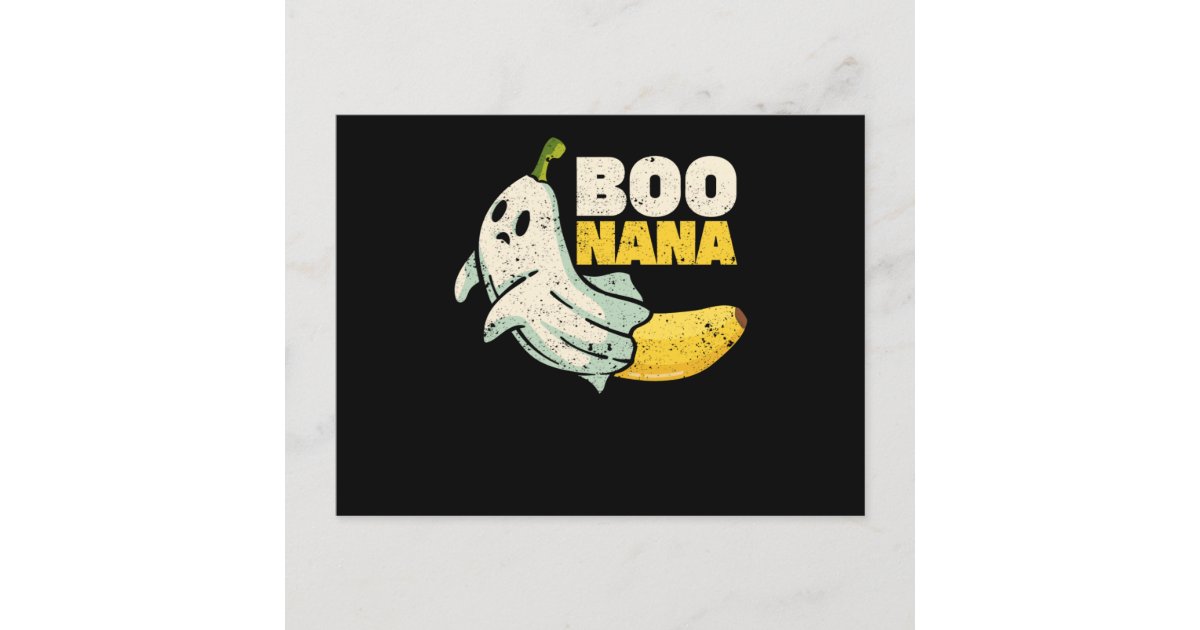 Boonana Cute ghost banana Halloween Postcard | Zazzle