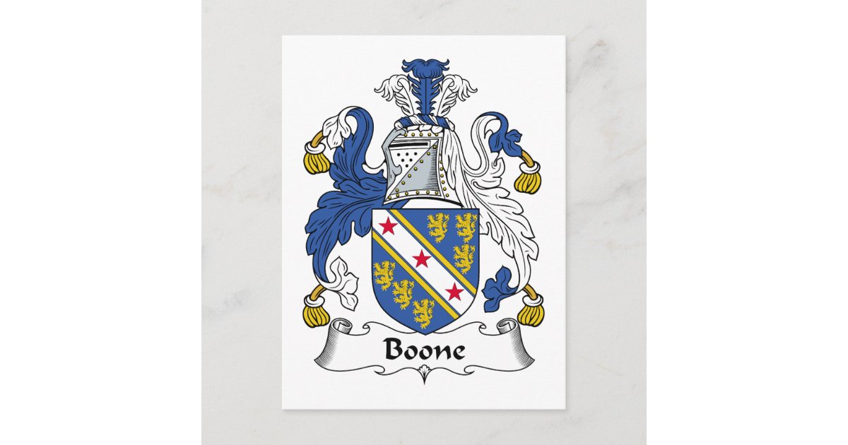 Boone Family Crest Postcard | Zazzle