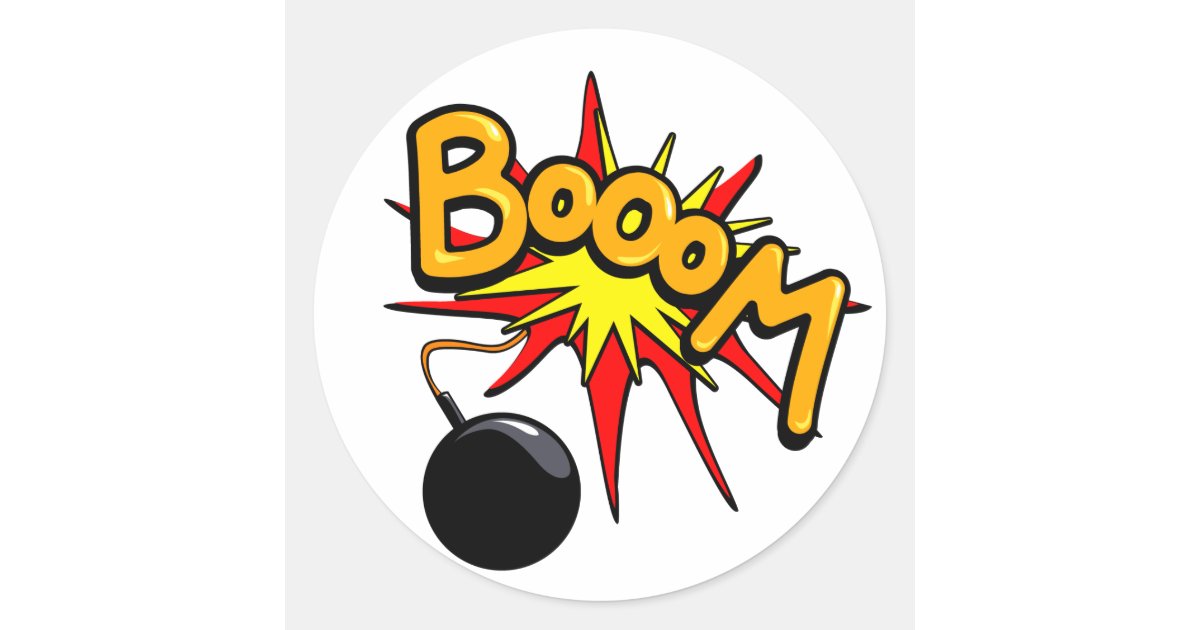 Booom! Sticker | Zazzle
