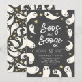 Boos and Booze Ghosts Halloween Party Invitation | Zazzle