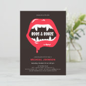 Boos & Booze Fun Halloween 40th Birthday Party Invitation | Zazzle