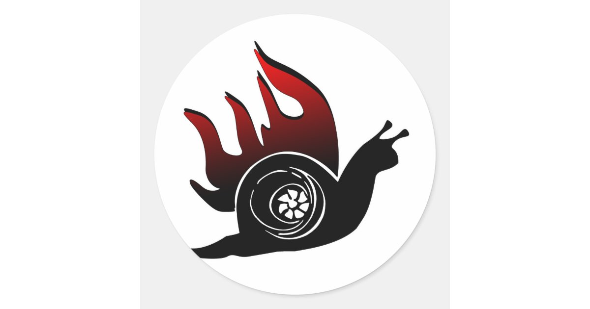 Boost Snail Classic Round Sticker | Zazzle