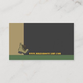 Boot Camp - black Business Card | Zazzle