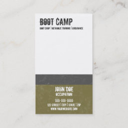 Boot Camp Business Card | Zazzle