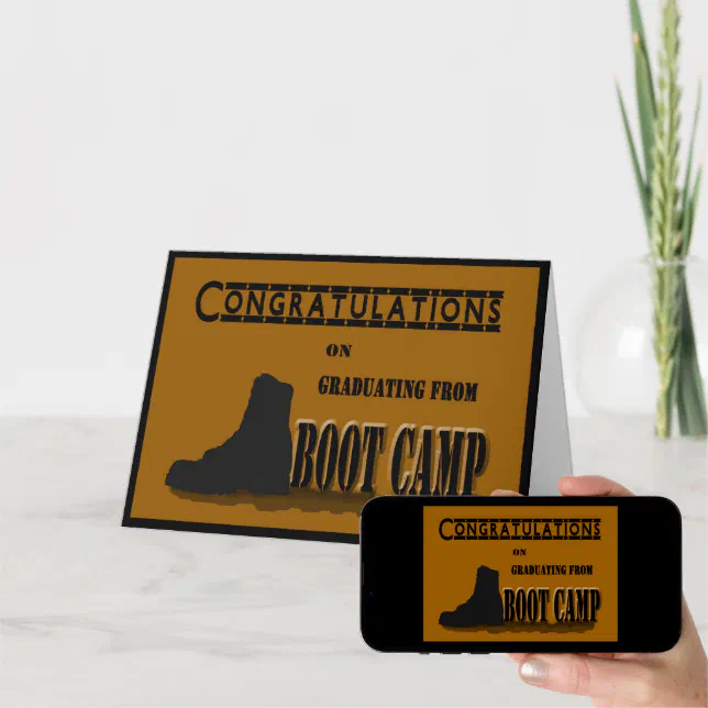 Boot Camp Graduation Card | Zazzle