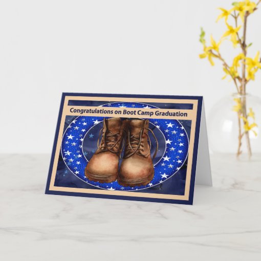 Boot Camp Graduation Congratulations Card | Zazzle
