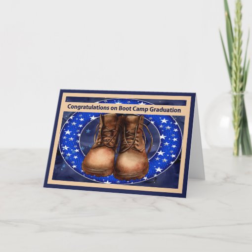 Boot Camp Graduation Congratulations Card | Zazzle