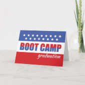 Boot Camp Graduation Congratulations with Stars Card | Zazzle