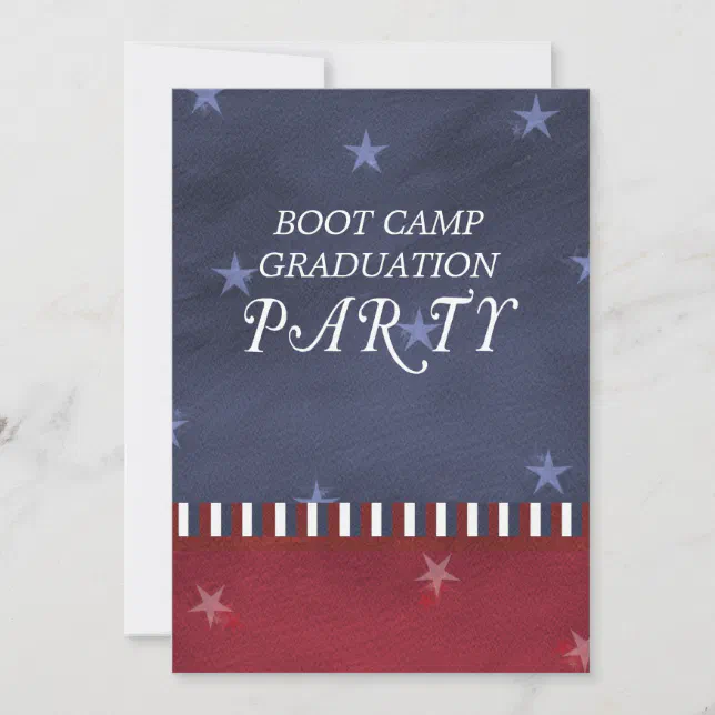 Boot Camp Graduation Party Invitation | Zazzle