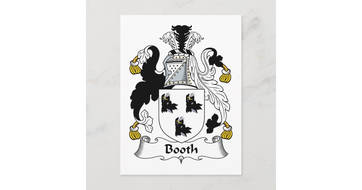 Booth Family Crest Postcard | Zazzle